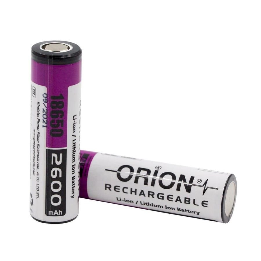 Orion 18650 2600 mAh 3.7V 5C Şarj Edilebilir Li-ion Pil